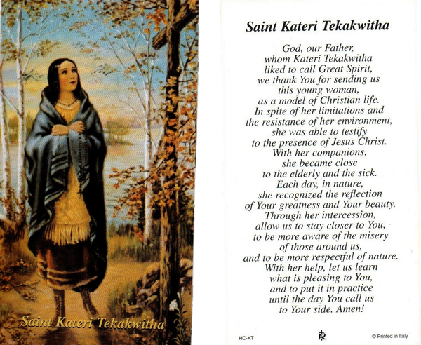 Prayer Card Prayer To Saint Kateri Tekaka No-Laminated HC-KT – Ysleta ...